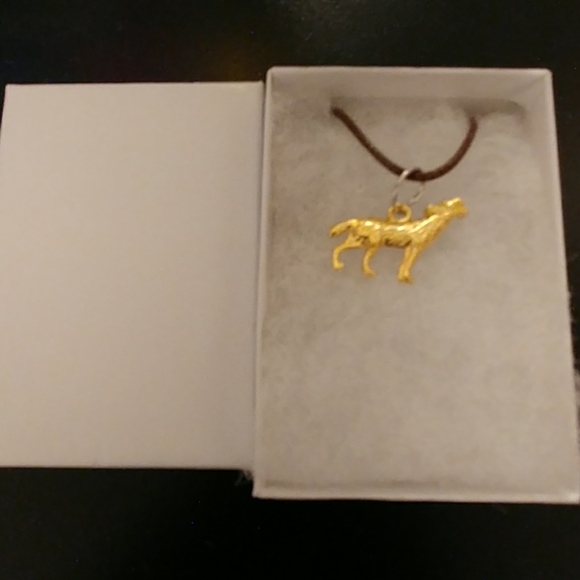 Jewelry | Gold Howling Wolf Necklace | Poshmark